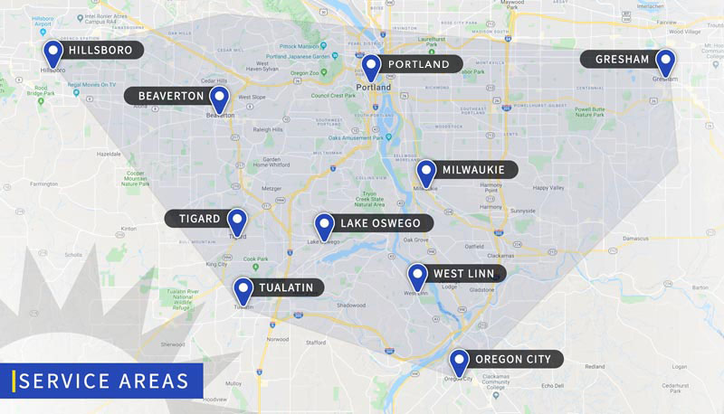 HVAC Service Area - Sunset Heating & Cooling | 503.234.0611